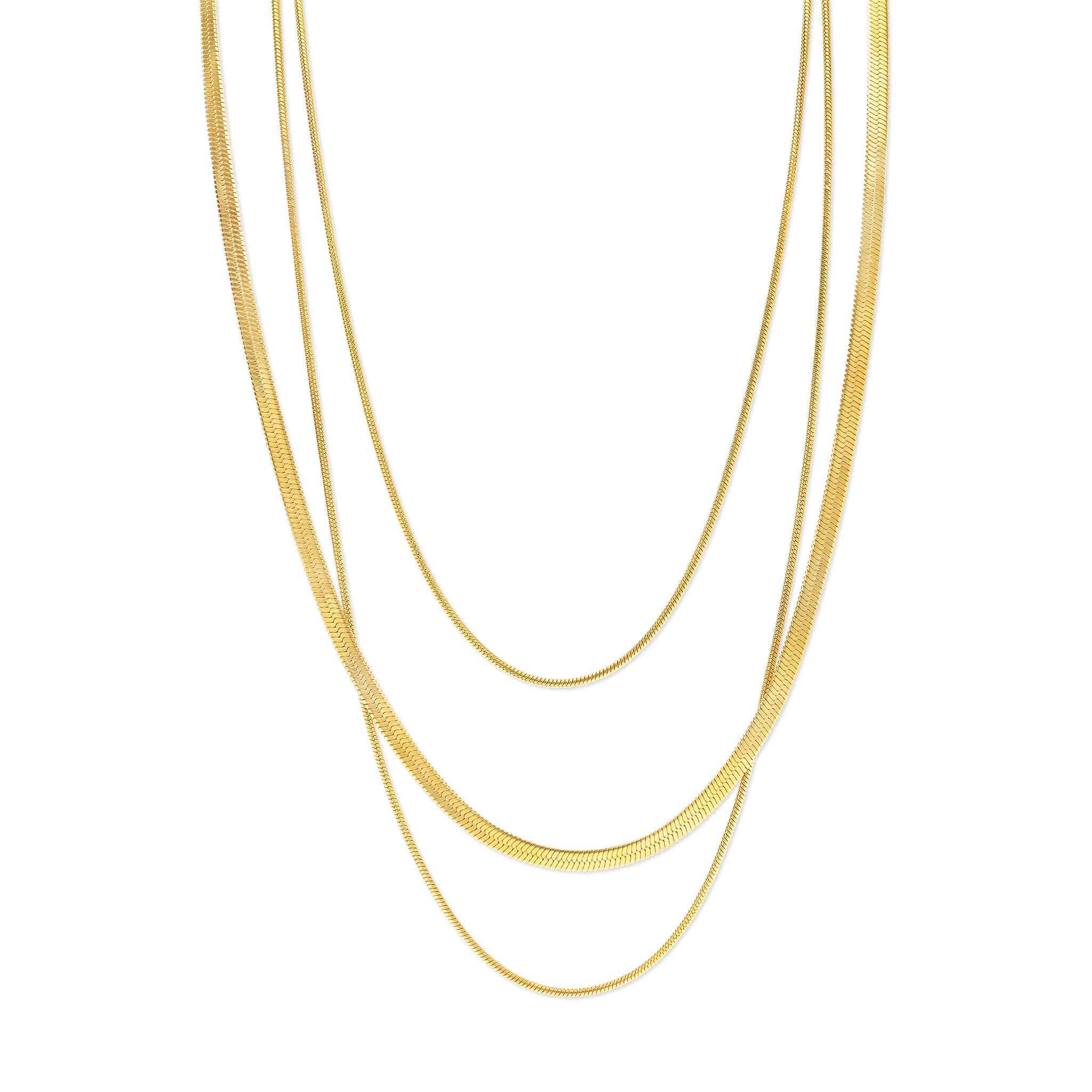 Matilde - Triple Chain Necklace Stainless Steel – Timi of Sweden